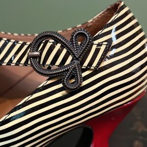 John Fluevog | Shoes | John Fluevog Poser Darla Stripped Leather Bow ...